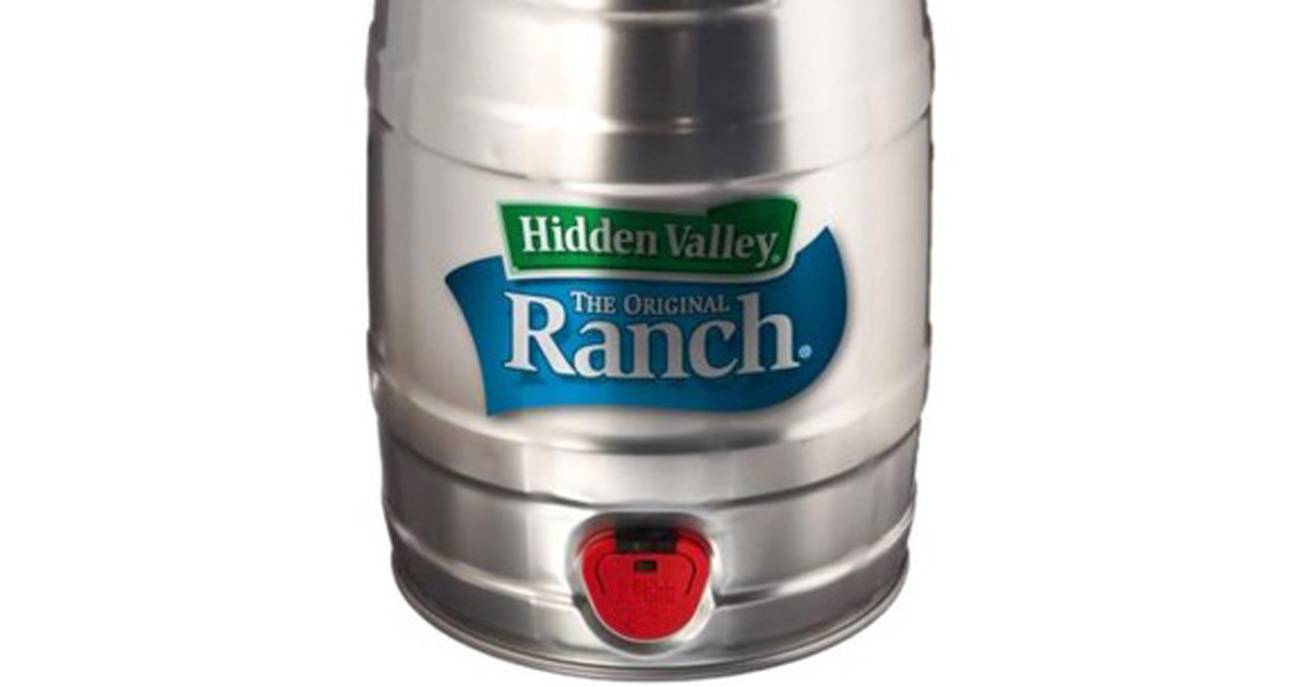 You Can Now Do A Kegstand Of Hidden Valley Ranch Dressing