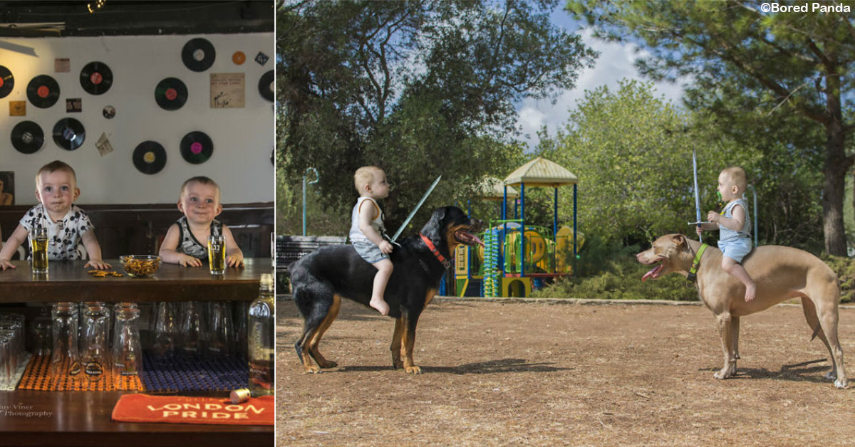 Dad Photographs His Twin Boys in Hilarious Poses and Situations