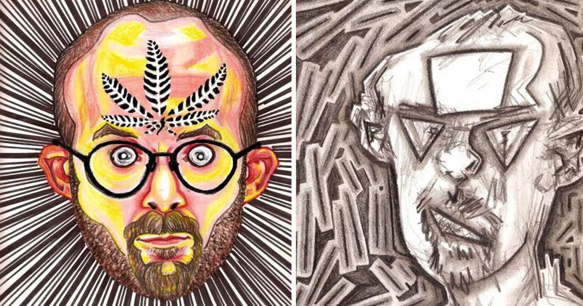 Artist Paints 30 Self-Portraits On 30 Different Drugs
