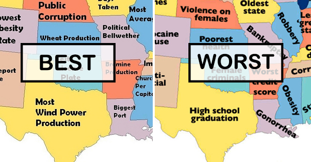 What Every State in America Is Best (and Worst) At