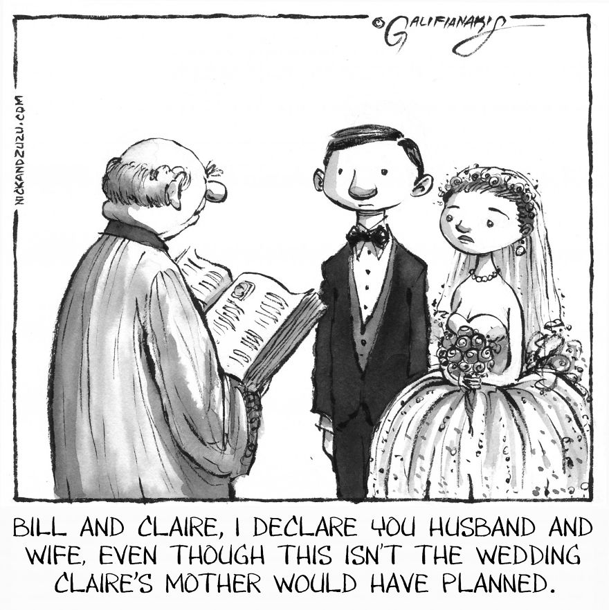 15 Uncomfortable Cartoons About Weddings That Are Too True