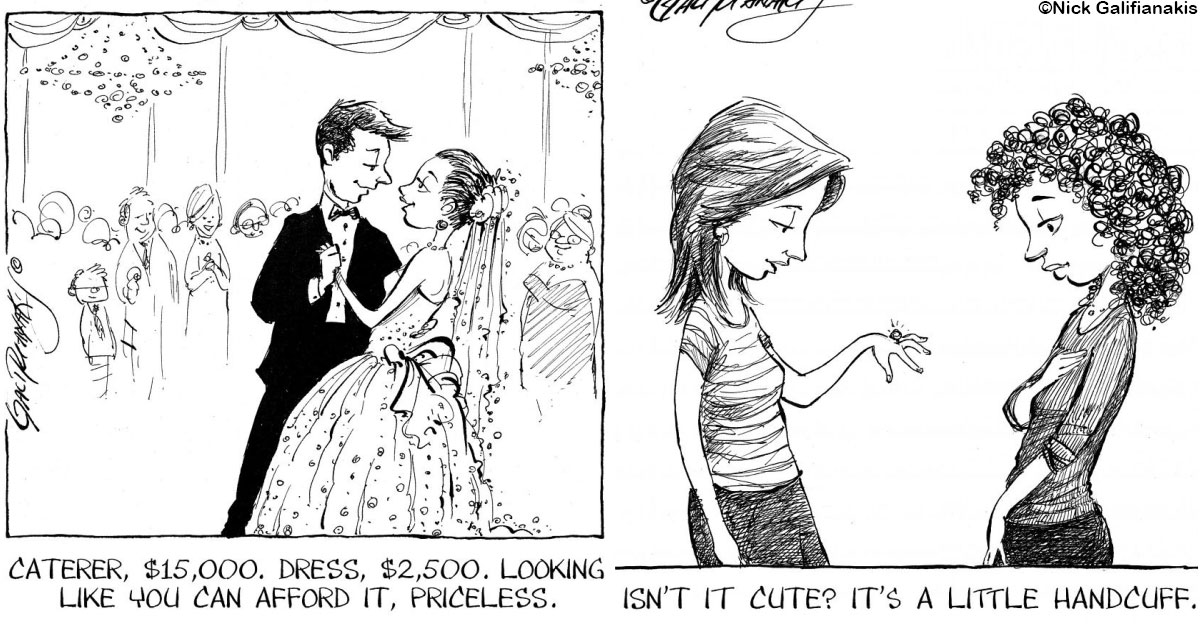 15 Uncomfortable Cartoons About Weddings That Are Too True