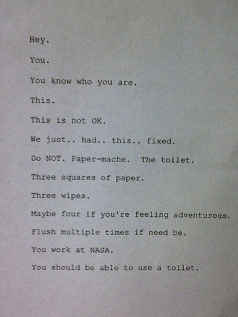 15 Bathroom Notes That Are Way Too Funny