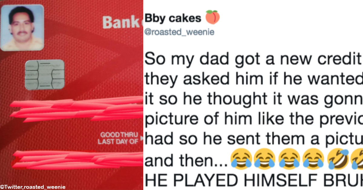 This Dad's Credit Card Picture Fail Has the Internet in Stitches