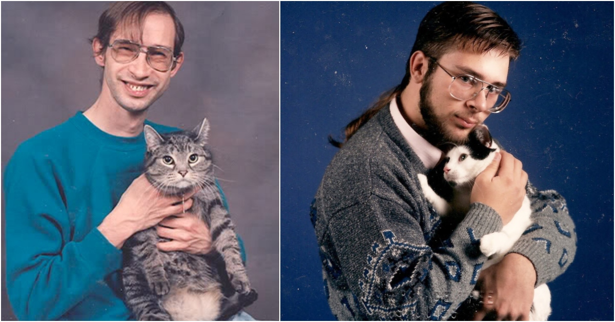 These Photos of Men and Cats Are Incredibly Awkward