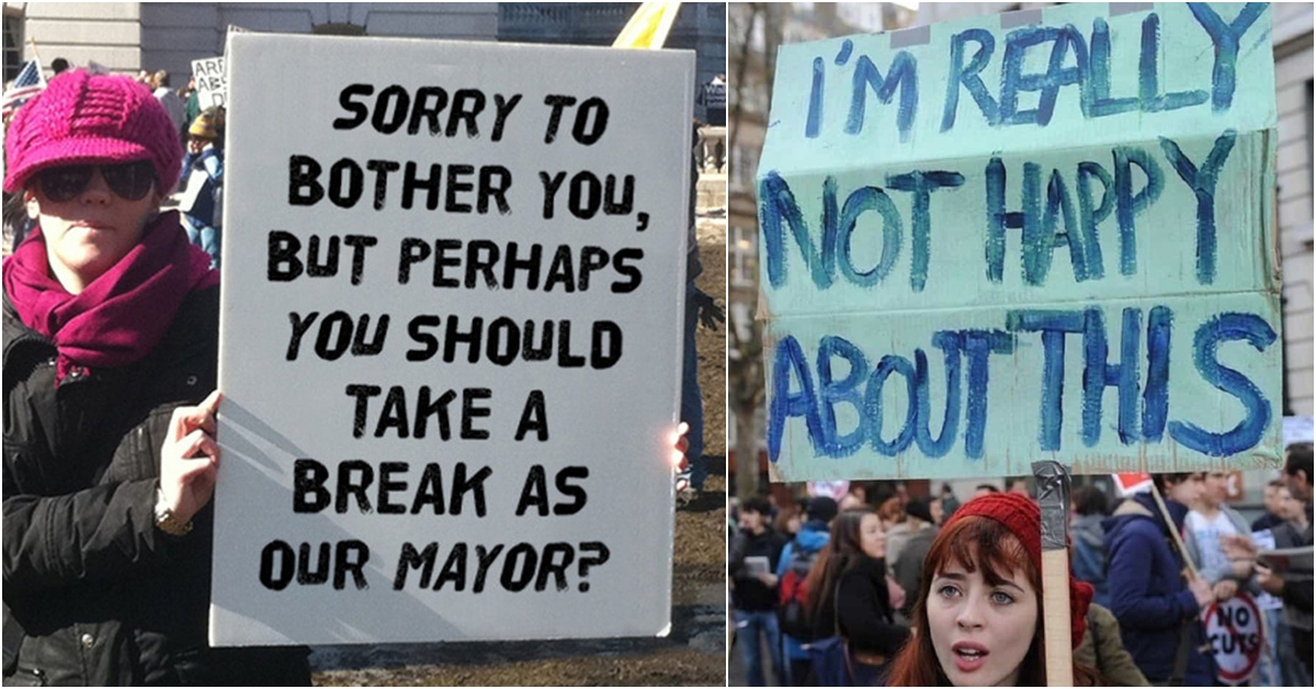 15 Hilariously Polite Protest Signs