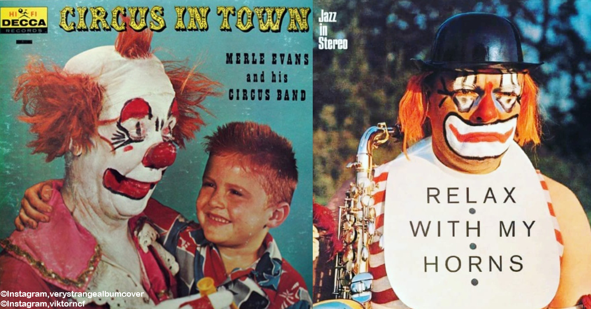 Enjoy These Vintage Album Covers Featuring Creepy Clowns