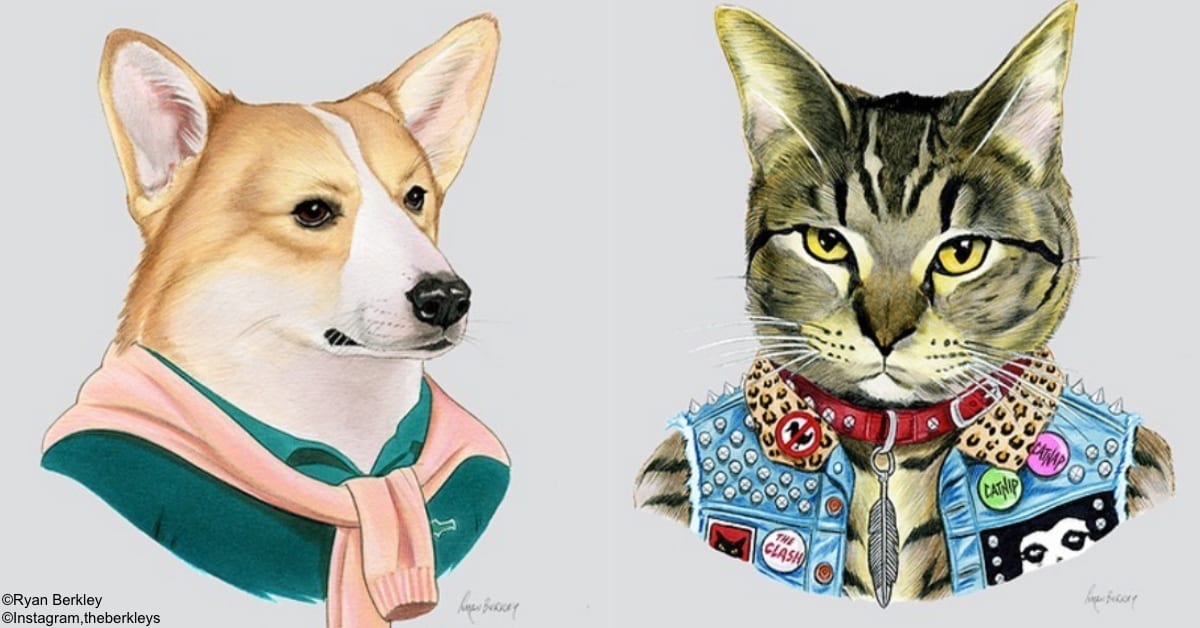 This Artist Creates Awesome Portraits of Animals That Like to Get All ...